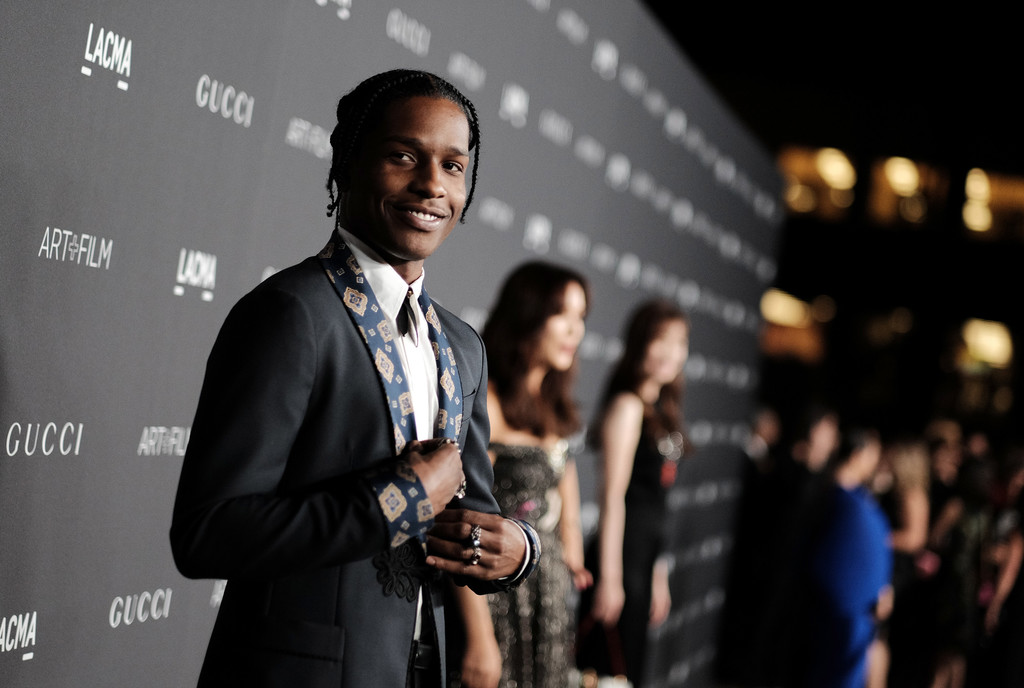 SPOTTED: ASAP Rocky In Gucci Suit + Fur Loafers at 2016 LACMA Art ...