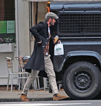 SPOTTED: David Beckham In Kent & Curwen Coat + Saint Laurent Chelsea ...