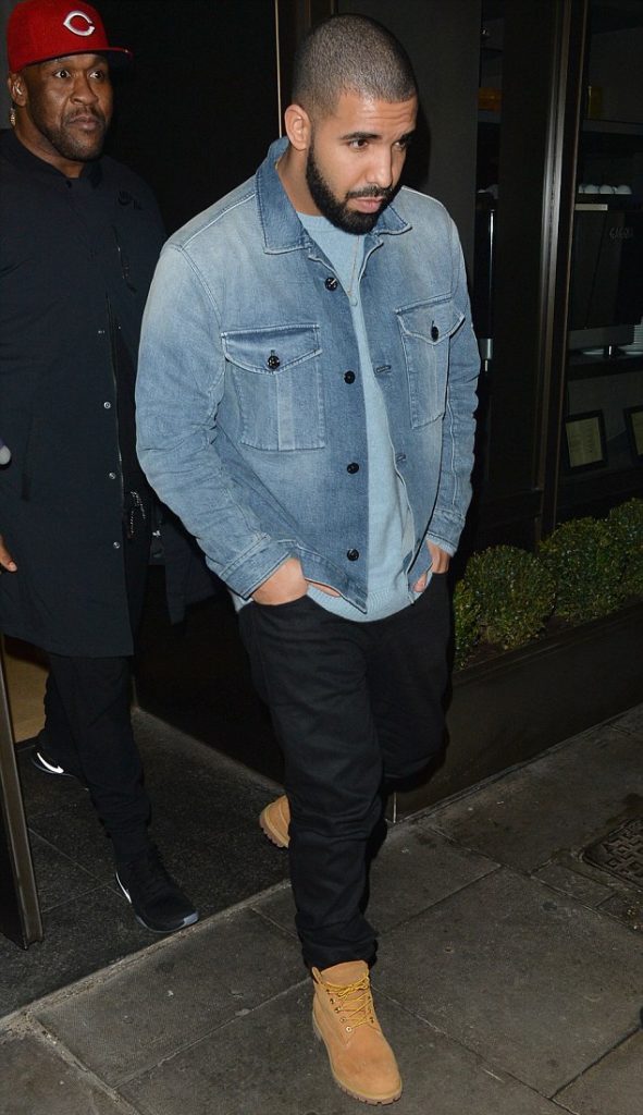 SPOTTED: Drake In Denim Stone Island Jacket and Timberland Boots ...