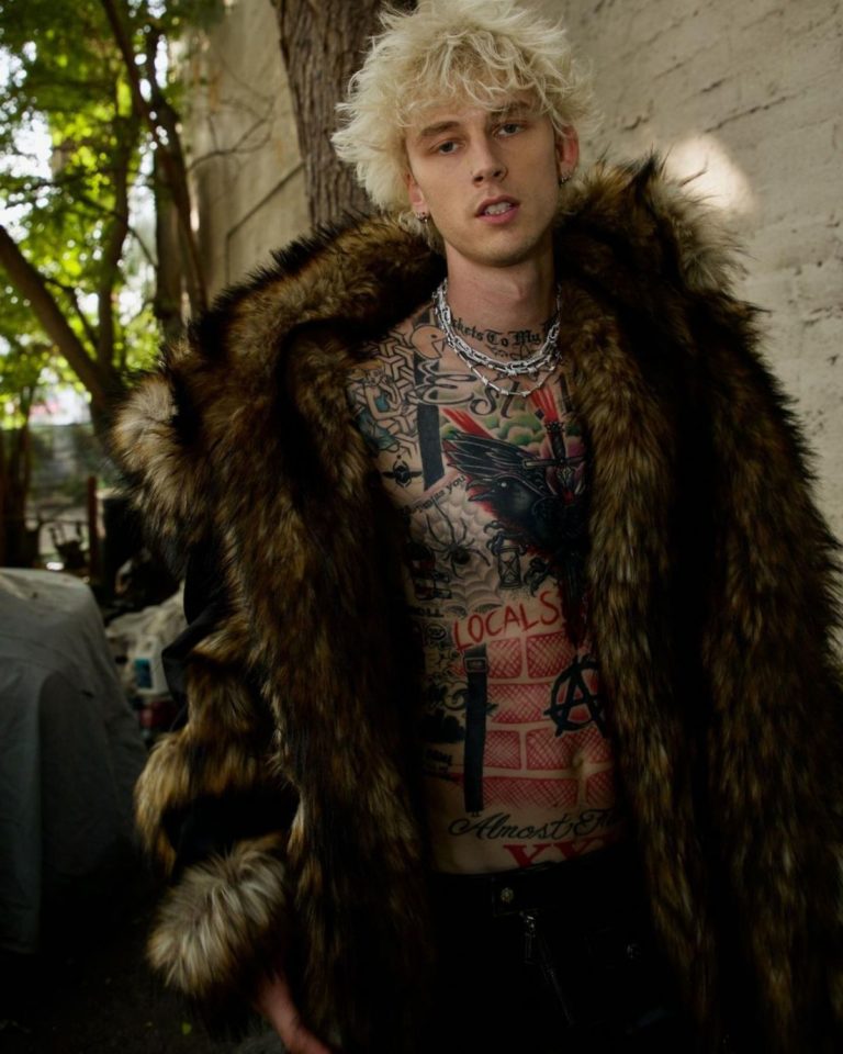 SPOTTED: Machine Gun Kelly Wears Fur DSquared2 & More With Interview ...